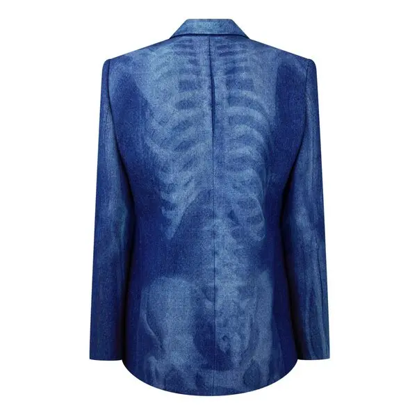 Off-White Body Scan Relax Denim Double Jacket