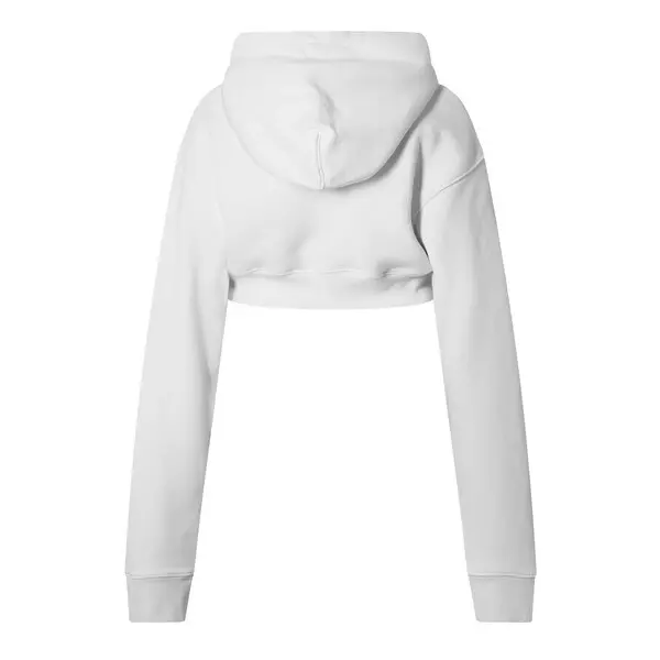 Off-White Cropped Logo Hoodie