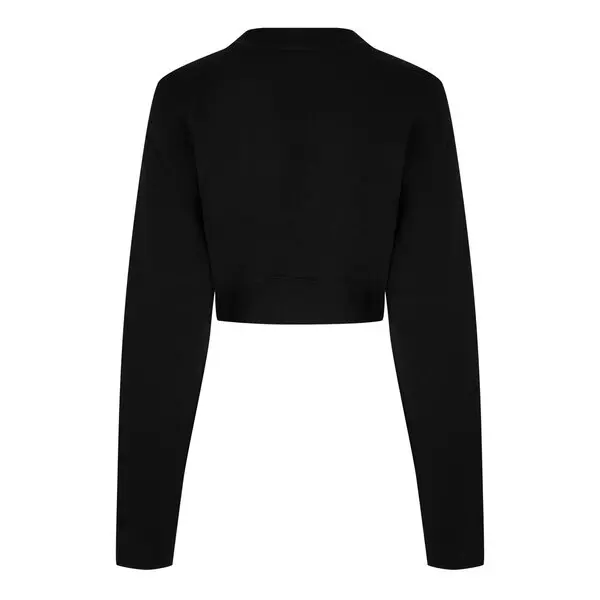 Off-White Cropped Sweatshirt With Logo Detail