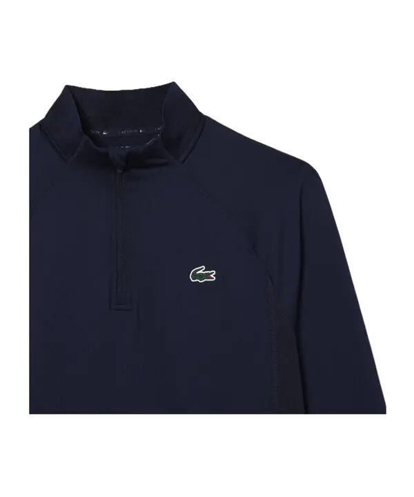 Lacoste Half-zip Stand Collar Raglan Long Sleeve Top