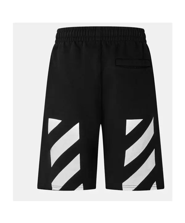 Off-White Cotton Jogger Shorts With Logo Detail