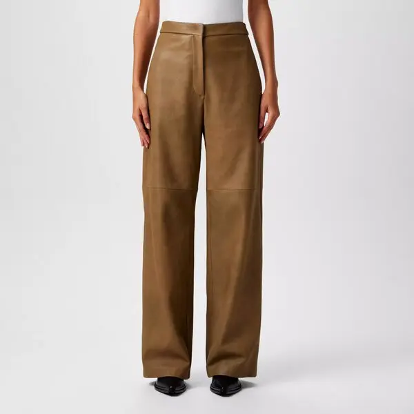 Max Mara Wide-leg Leather Trousers