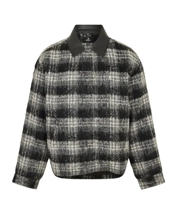 REPRESENT Zippered Plaid Shirt Jacket