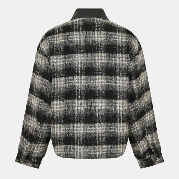 REPRESENT Zippered Plaid Shirt Jacket