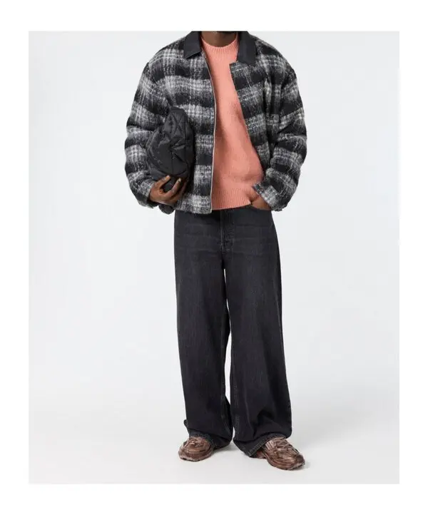 REPRESENT Zippered Plaid Shirt Jacket