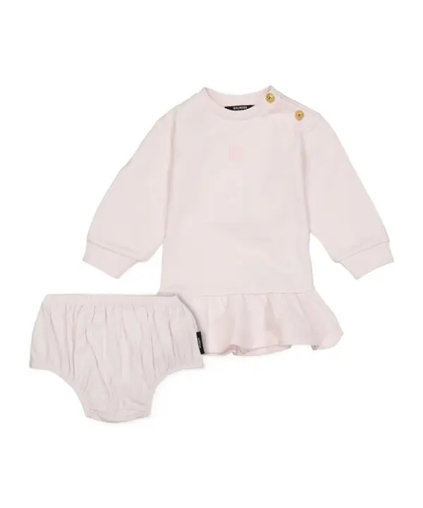 Balmain Logo Dress With Bloomers