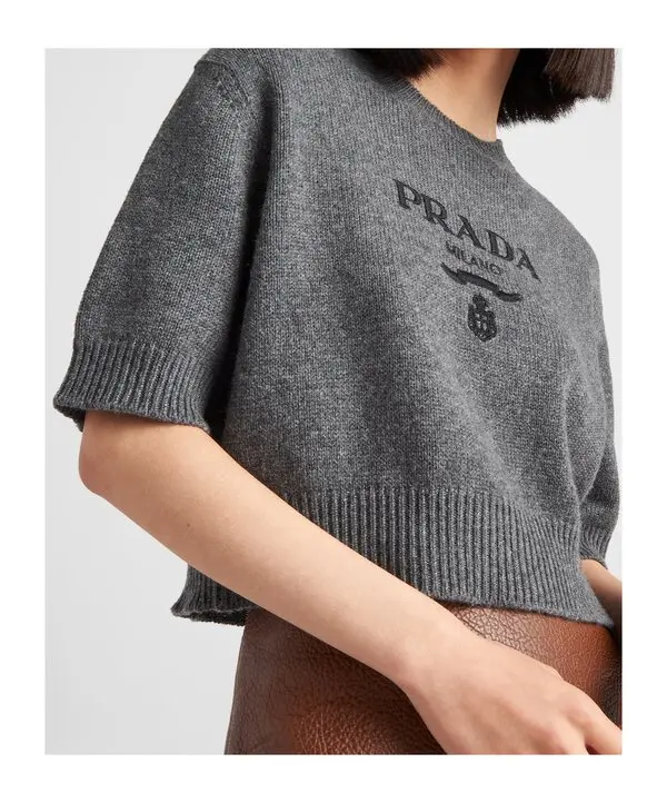 Prada Wool And Cashmere Crewneck Sweater