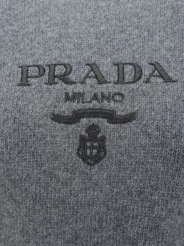 Prada Wool And Cashmere Crewneck Sweater