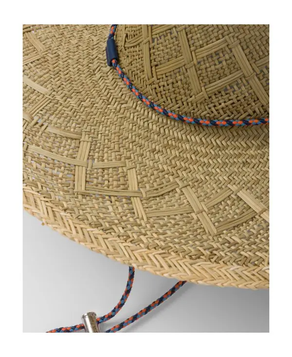 Prada Woven Straw Sun Hat With Logo Detail