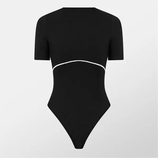 Off-White Short-sleeve Seamless Bodysuit