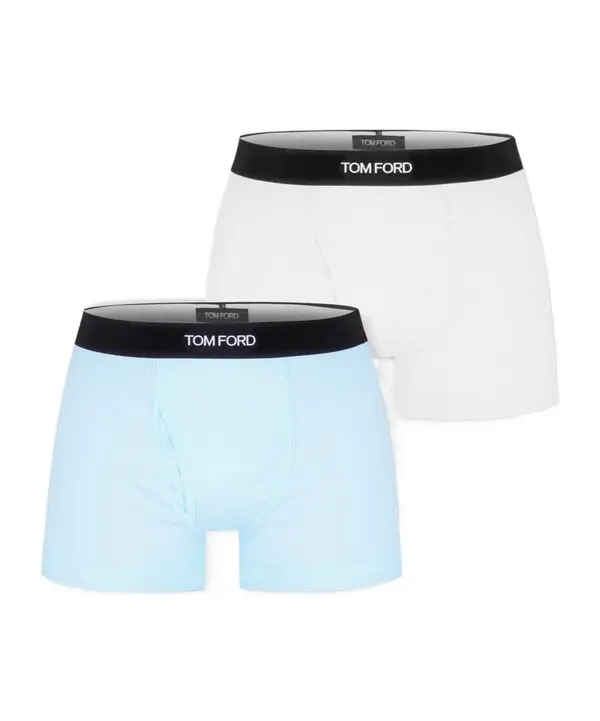 TOM FORD Plain Cotton Boxer Briefs, 2-pack