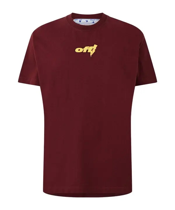Off-White Logo Short Sleeve T-shirt - Brown