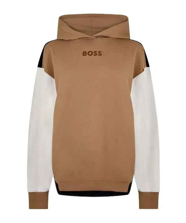 Hugo Boss Econy Block Hoodie - Brown