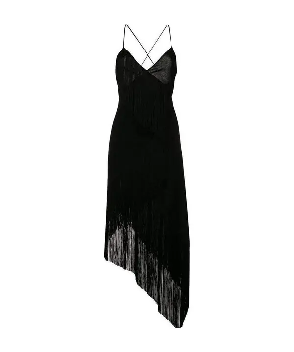 Givenchy Cascading Fringe Slip Dress
