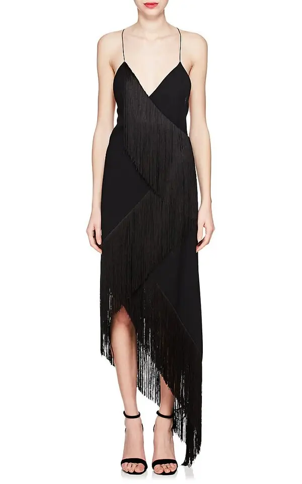 Givenchy Cascading Fringe Slip Dress