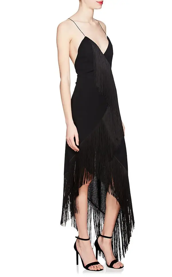 Givenchy Cascading Fringe Slip Dress