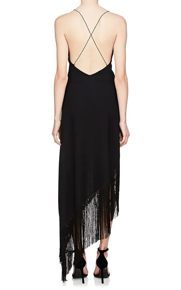 Givenchy Cascading Fringe Slip Dress