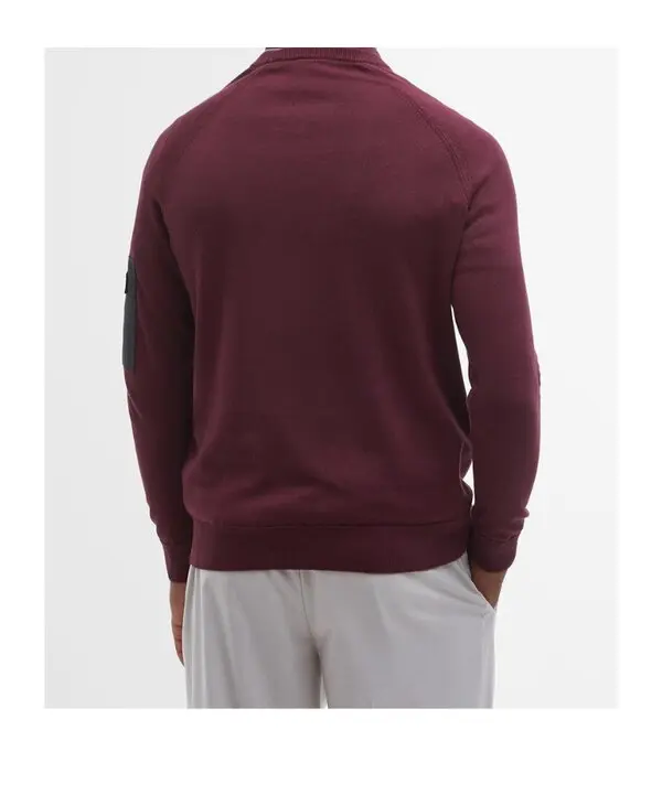 Barbour Crew Neck Sweater With Zip Pocket Detail