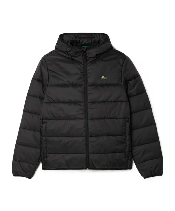 Lacoste Hooded Quilted Zip-up Puffer Jacket