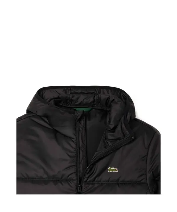 Lacoste Hooded Quilted Zip-up Puffer Jacket