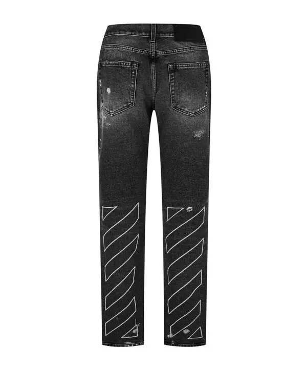 Off-White Distressed Denim Jeans