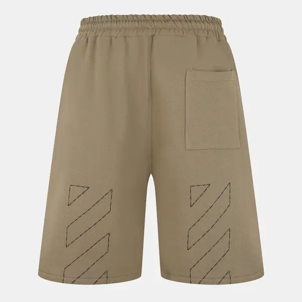 Off-White Athletic Shorts With Printed Design