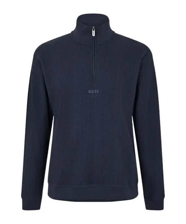Hugo Boss Structure 1/4 Zip Fleece Top