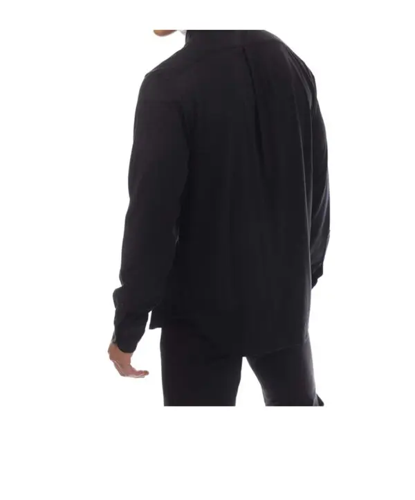 TOM FORD Silk Cotton Blend Button Down Shirt - Black