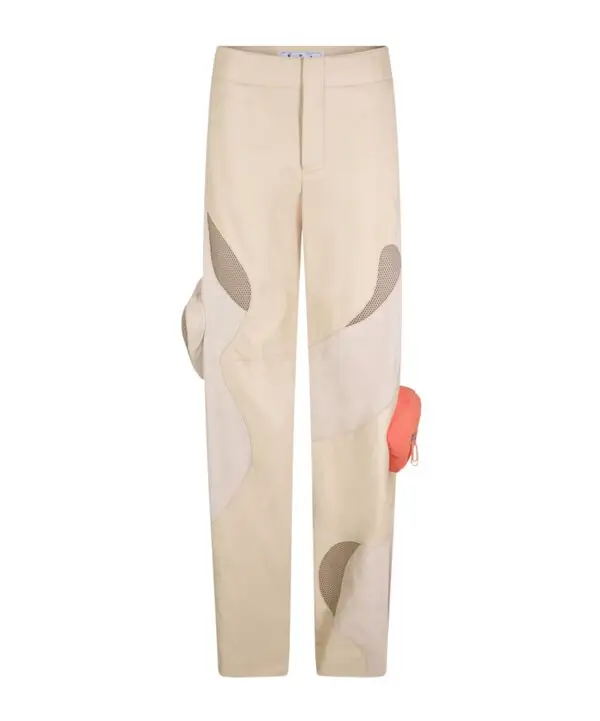 Off-White Candle Edge Straight Leg Trousers