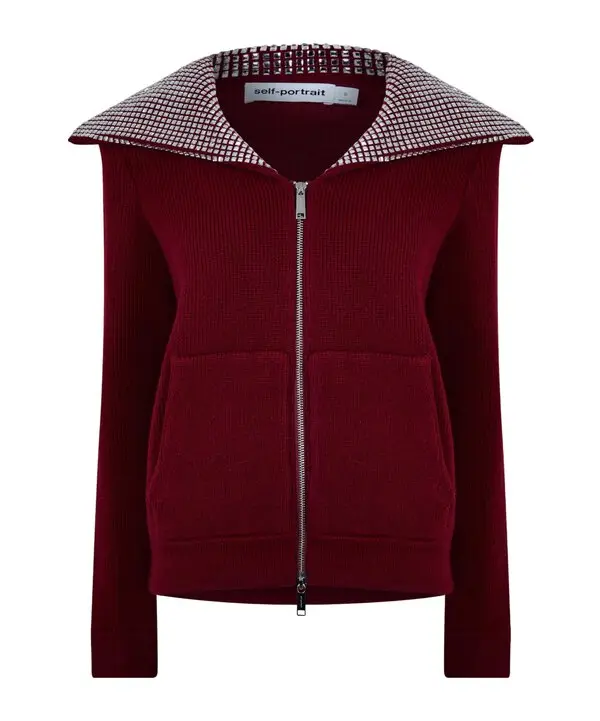 SELF-PORTRAIT Diamante Knitted Jumper