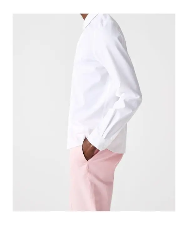 Lacoste Slim Fit Concealed Placket Poplin Shirt