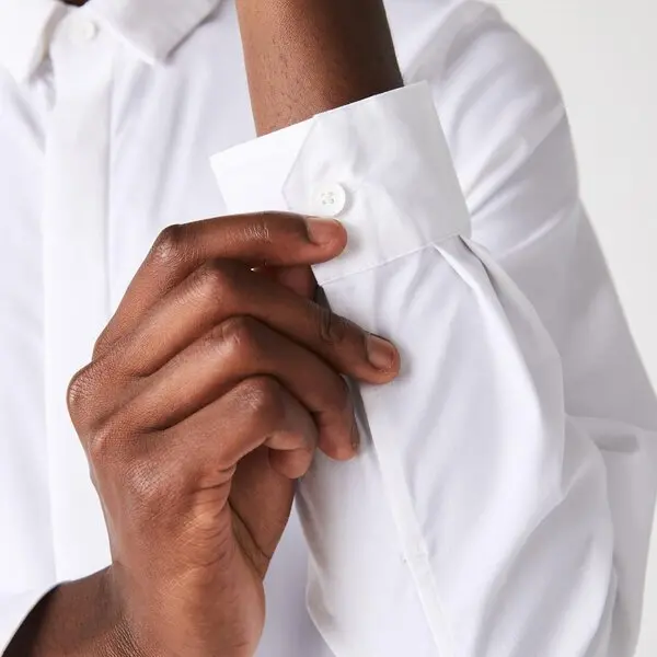 Lacoste Slim Fit Concealed Placket Poplin Shirt