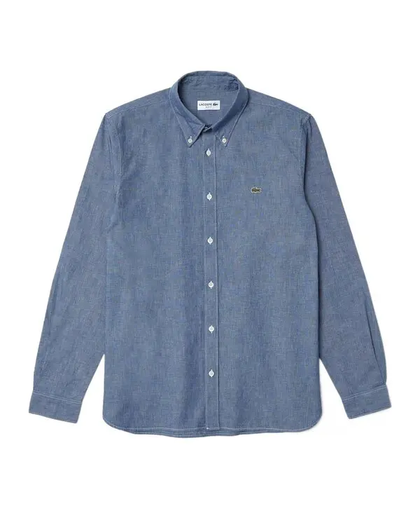 Lacoste Slim Fit Concealed Placket Poplin Shirt