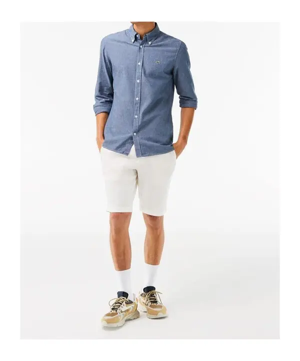 Lacoste Slim Fit Concealed Placket Poplin Shirt