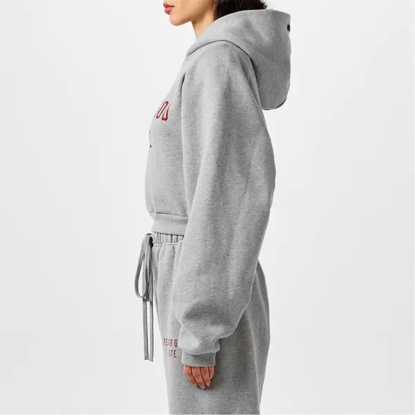 Fear Of God Logo Cropped Hoodie