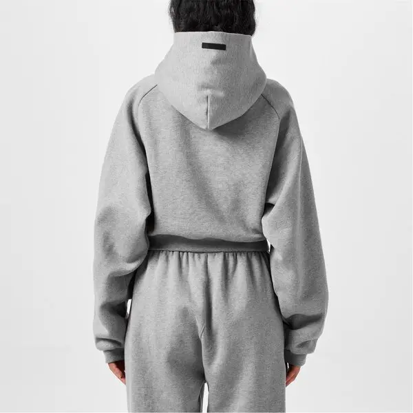 Fear Of God Logo Cropped Hoodie