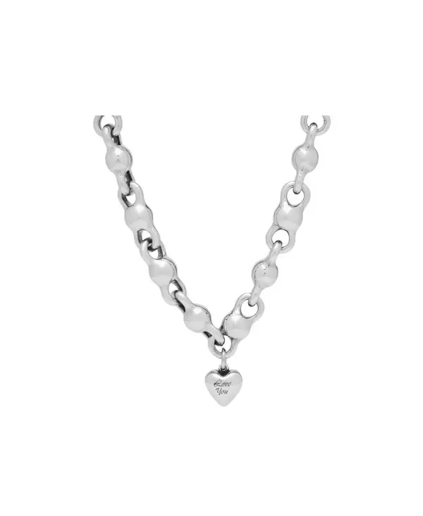 Acne Studios Heart Choker Necklace - Gray