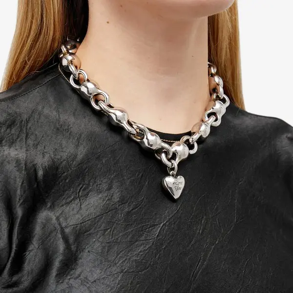 Acne Studios Heart Choker Necklace