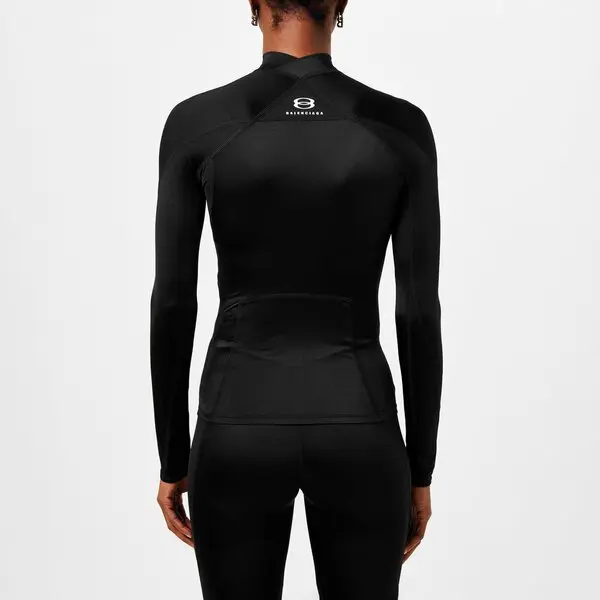 Balenciaga Slim Fit High Neck Long Sleeve T-shirt