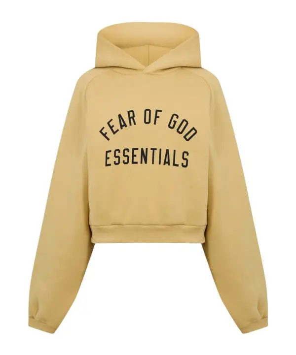 Fear Of God Cropped Logo Hoodie