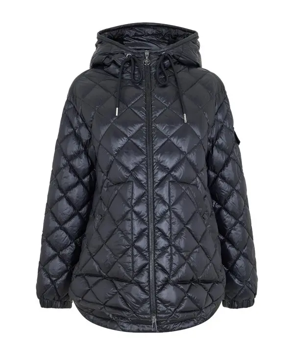 Moncler Diamond-quilted Hooded Puffer Jacket - Black