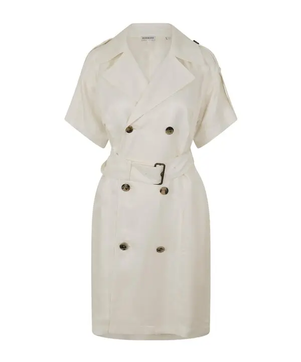 Burberry Short Sleeve Belted Shirt Dress