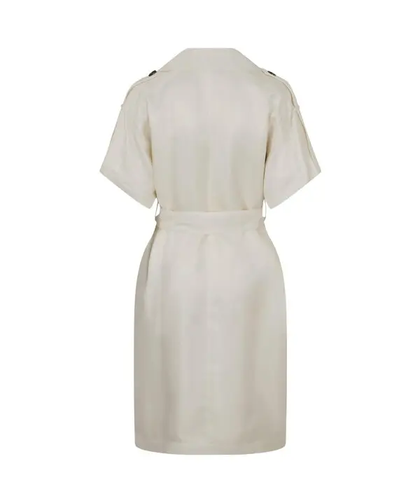 Burberry Short Sleeve Belted Shirt Dress