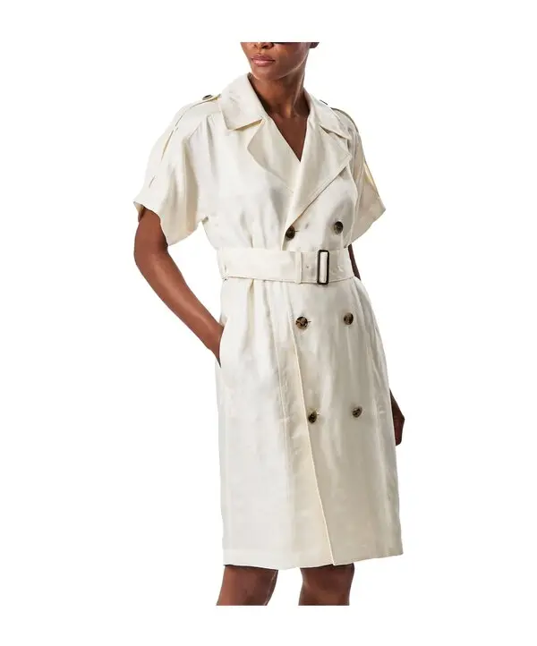 Burberry Short Sleeve Belted Shirt Dress