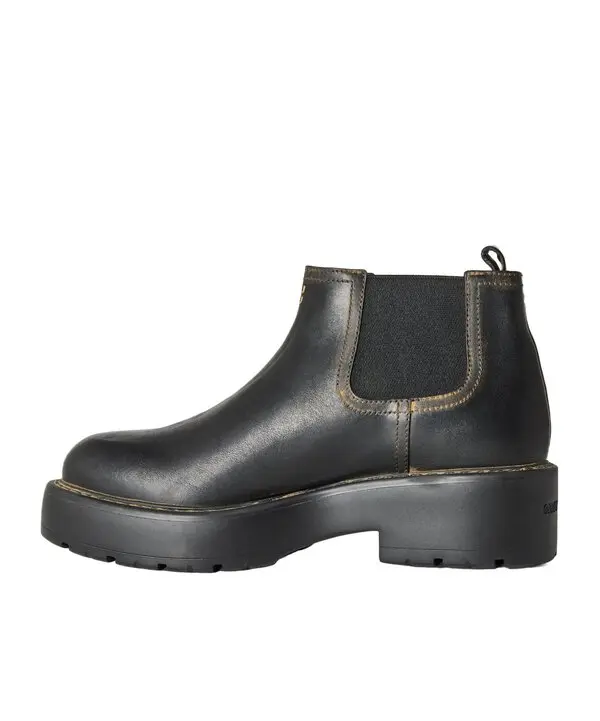 Miu Miu Simple Logo Ankle Boots