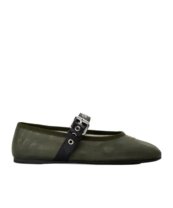 Miu Miu Mesh Fabric Ballerinas