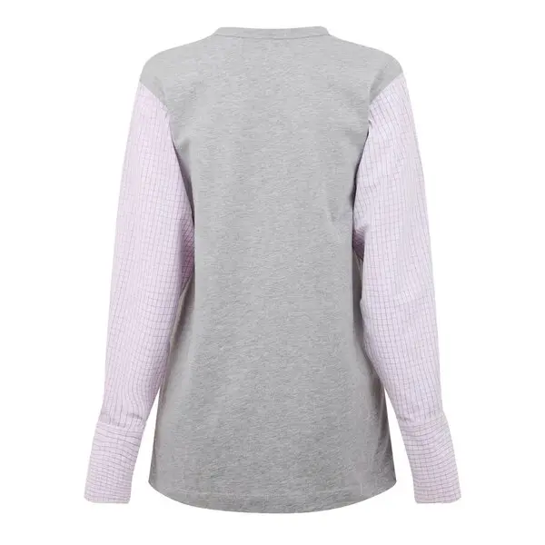 Dries Van Noten Hybrid Jersey Sleeve Top