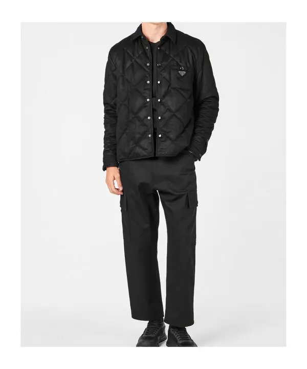 Prada Quilted Collared Shirt Jacket