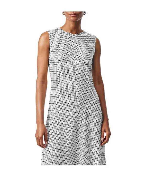 Fendi Sleeveless Checked Midi Dress