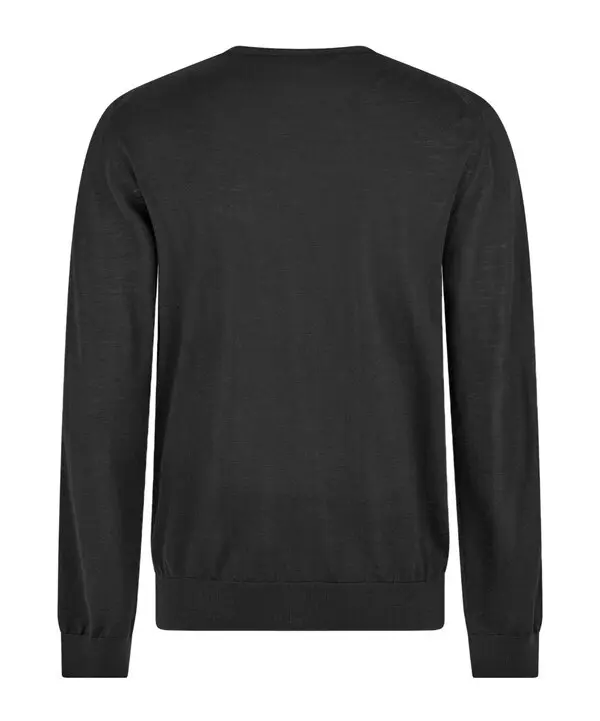 Prada Crew Neck Long Sleeve Knit Sweater - Black